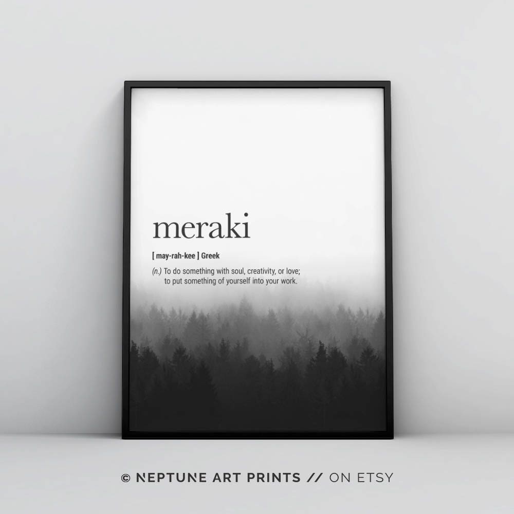 Meraki Definition Prints Greek Definition Wall Art - Etsy Canada