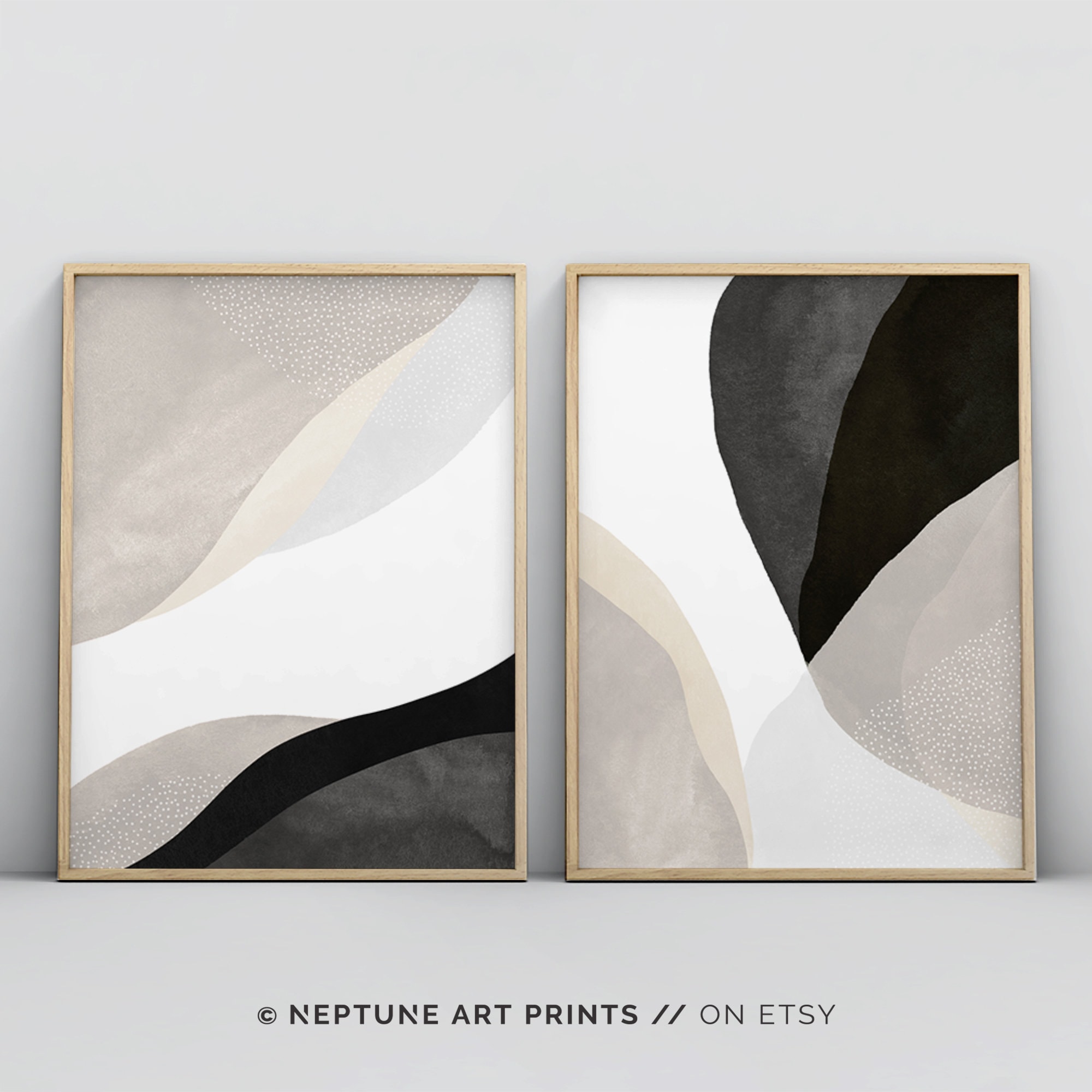 2 Piece Art Prints Abstract Poster Set Bedroom Wall Art - Etsy UK