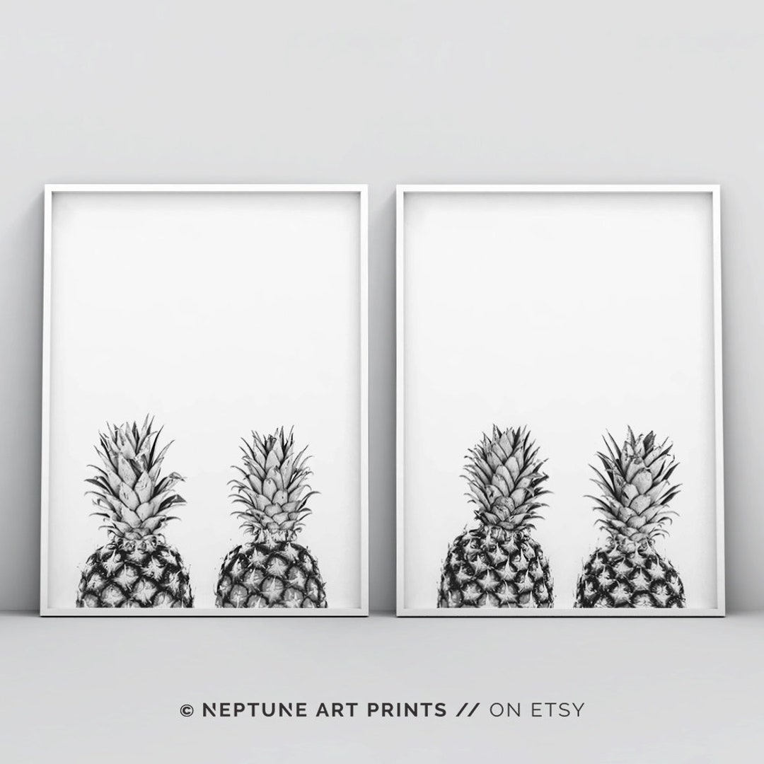 2 Piece Pineapple Print, Pineapple Print Set, Tropical Pineapple ...