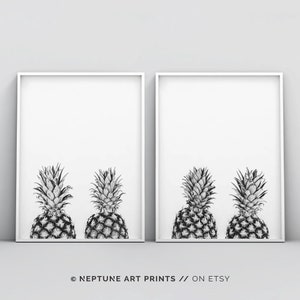 2 Piece Pineapple Print, Pineapple Print Set, Tropical Pineapple ...
