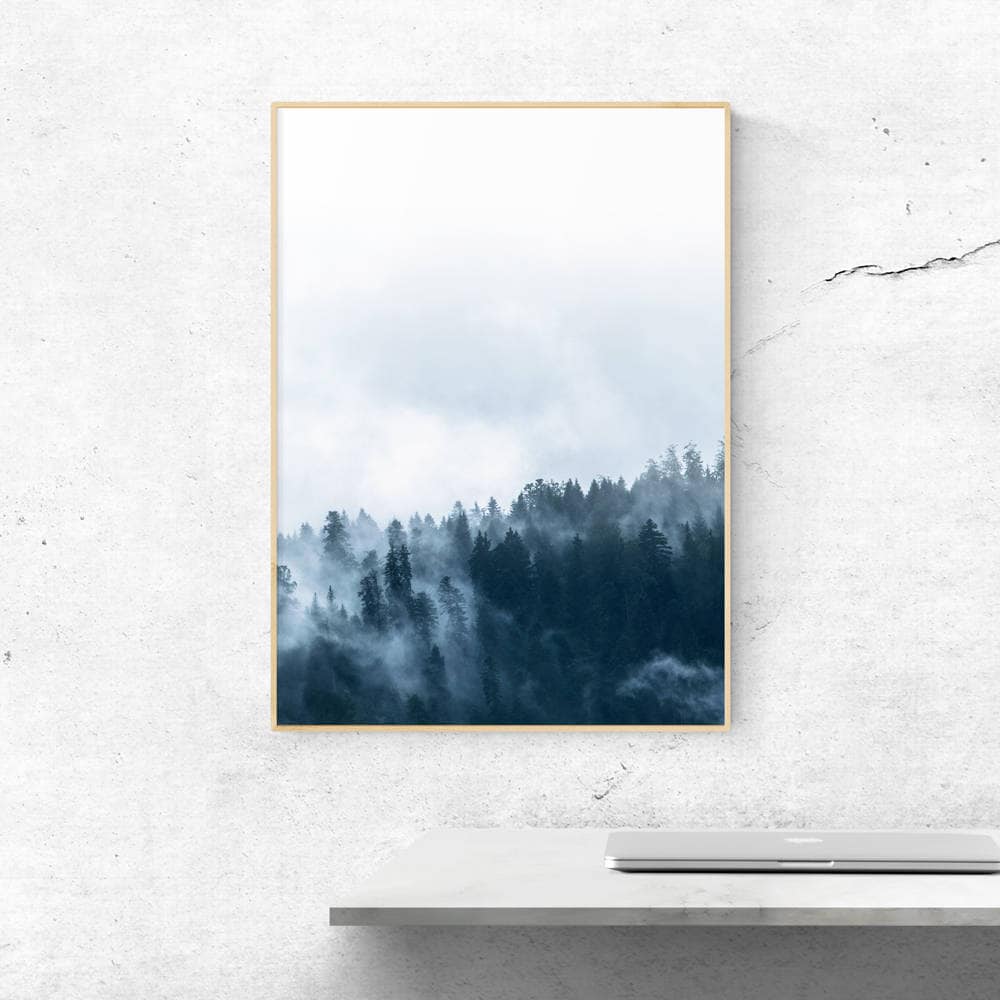 Indigo Forest Printable Abstract Indigo Forest Indigo Print - Etsy