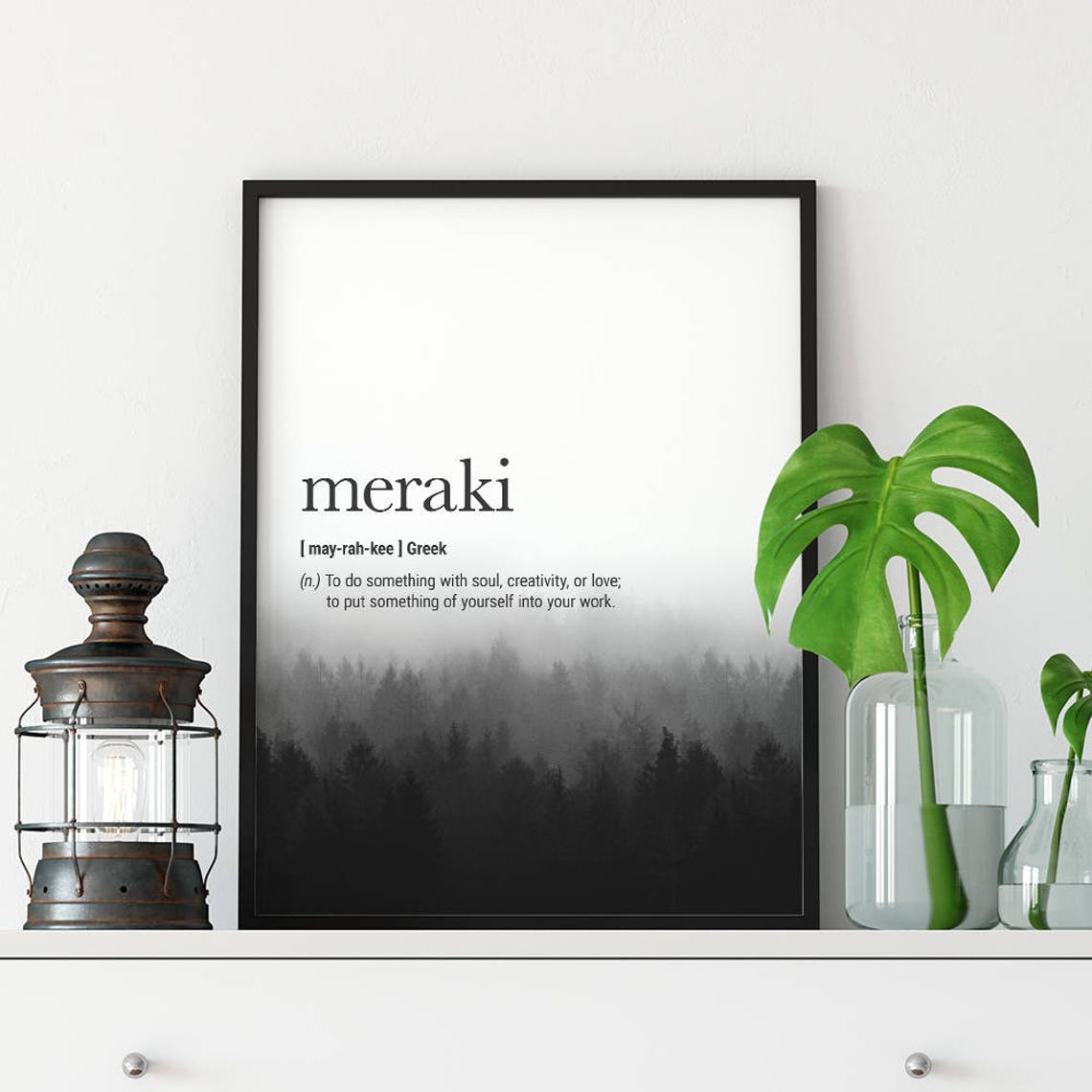 Meraki Definition Prints Greek Definition Wall Art | Etsy