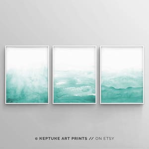 Watercolor Print, Abstract Art, Teal Abstract Watercolor, Abstract ...
