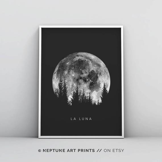 Digital Art & Collectibles Luna Room Decor Home Decor Celestial Print ...