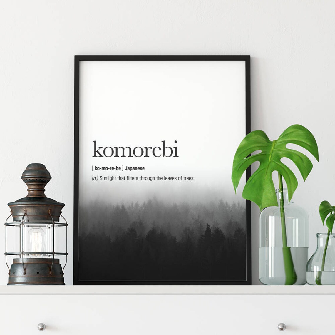 Komorebi Definition Prints, Japanese Definition Wall Art, Peaceful ...