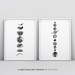 Moon Phases + Solar System Minimalistic Black and White Wall Art Poster ...