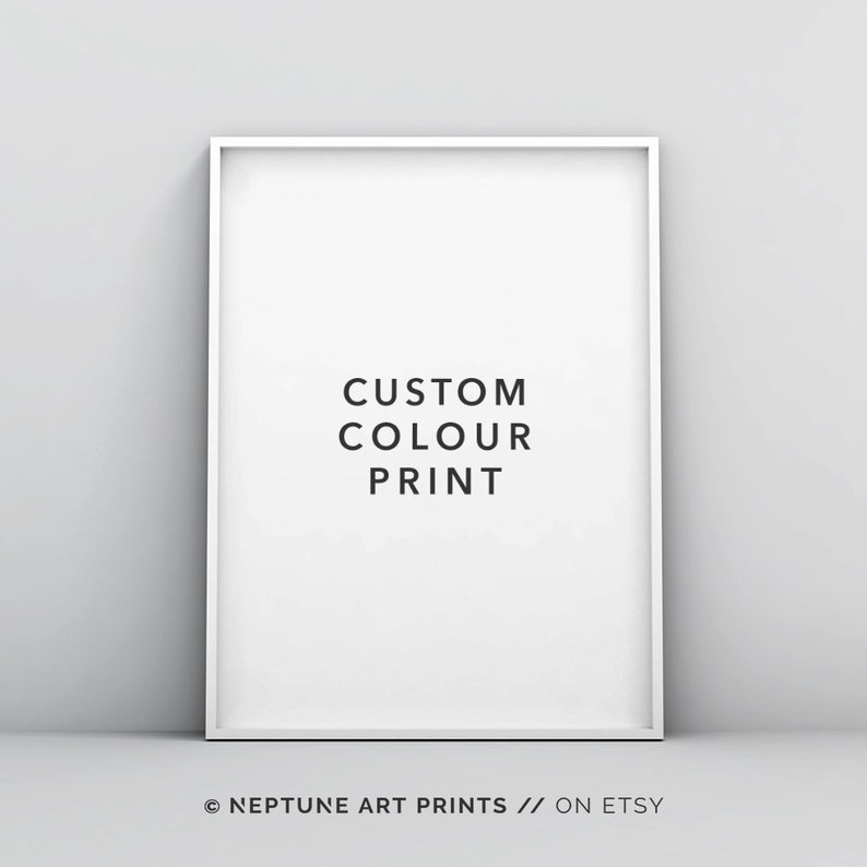 Custom Colour Print by Neptune Art Prints - Etsy