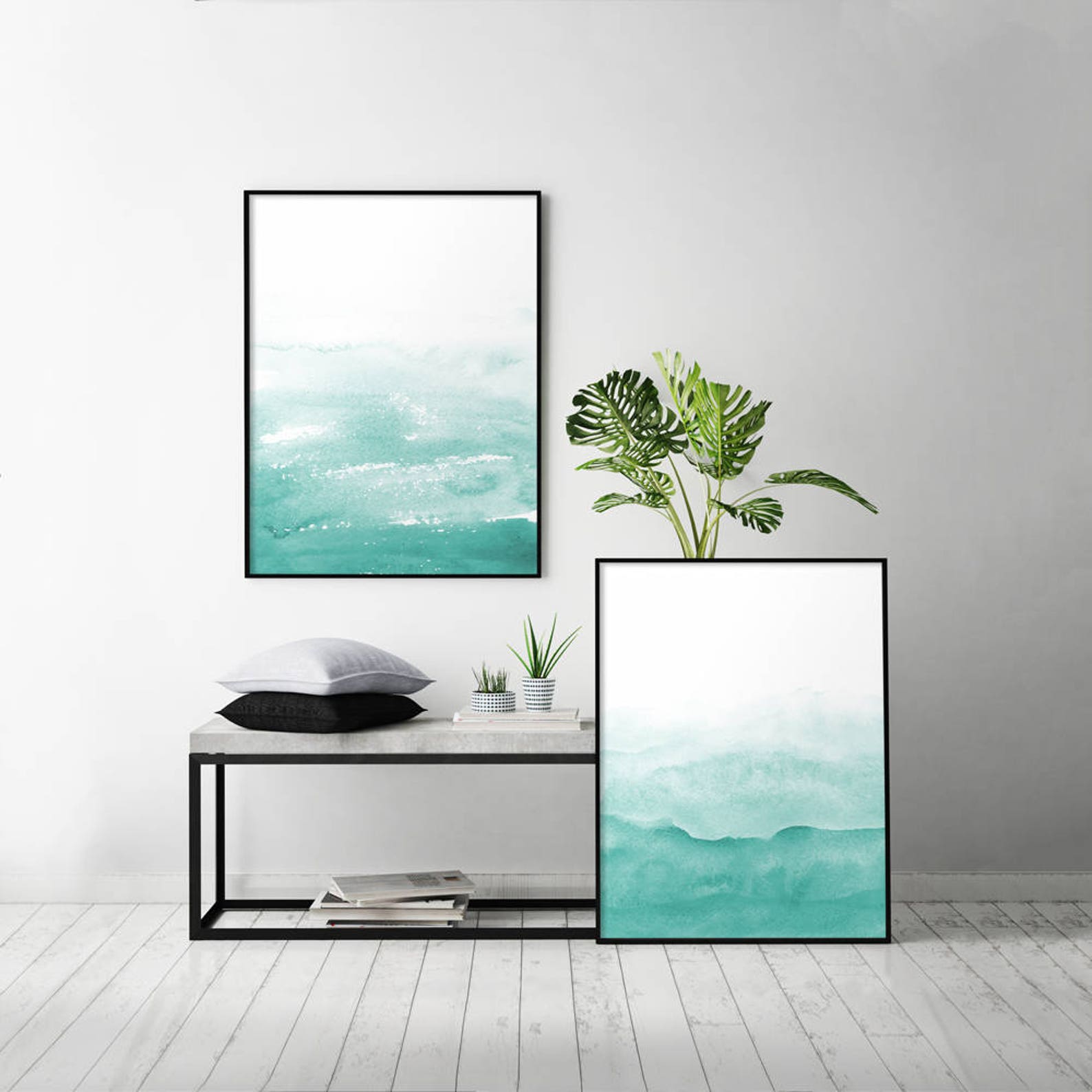Watercolor Print, Abstract Art, Teal Abstract Watercolor, Abstract ...