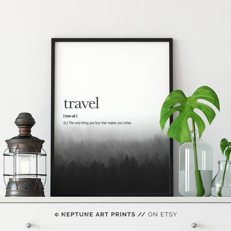 Travel Definition Printable Travel Definition Print - Etsy