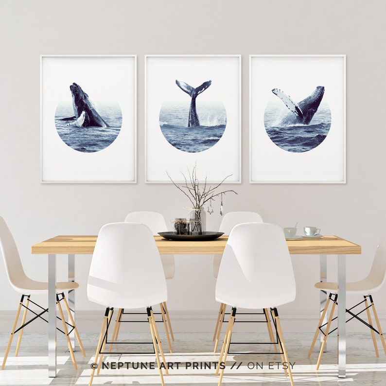 Whale Art Print, Whale Print, Modern Poster, Coastal Art Decor Humpback ...