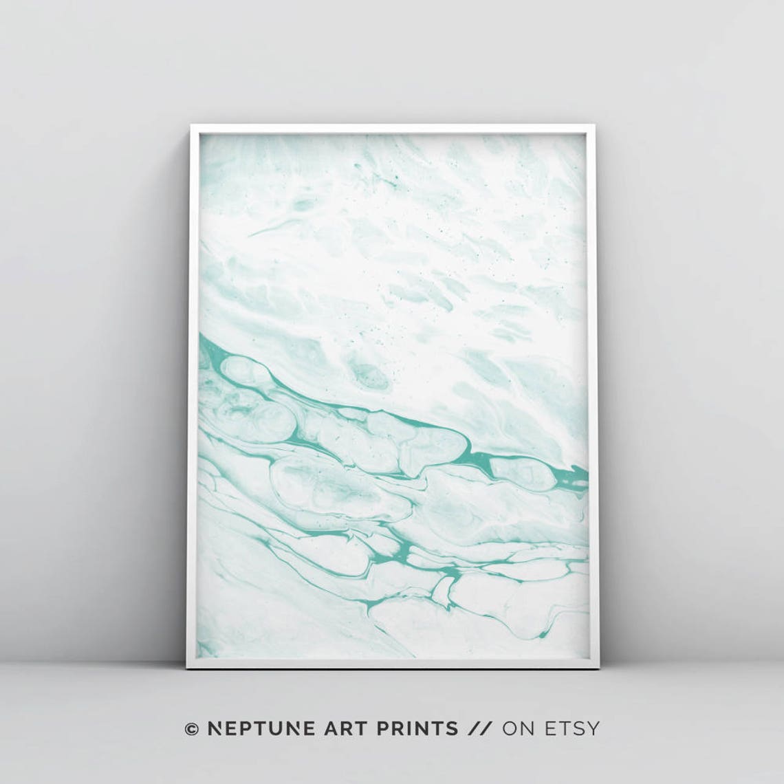 Mint grün Kunst Mint grün Wandkunst grün und grau Druck | Etsy