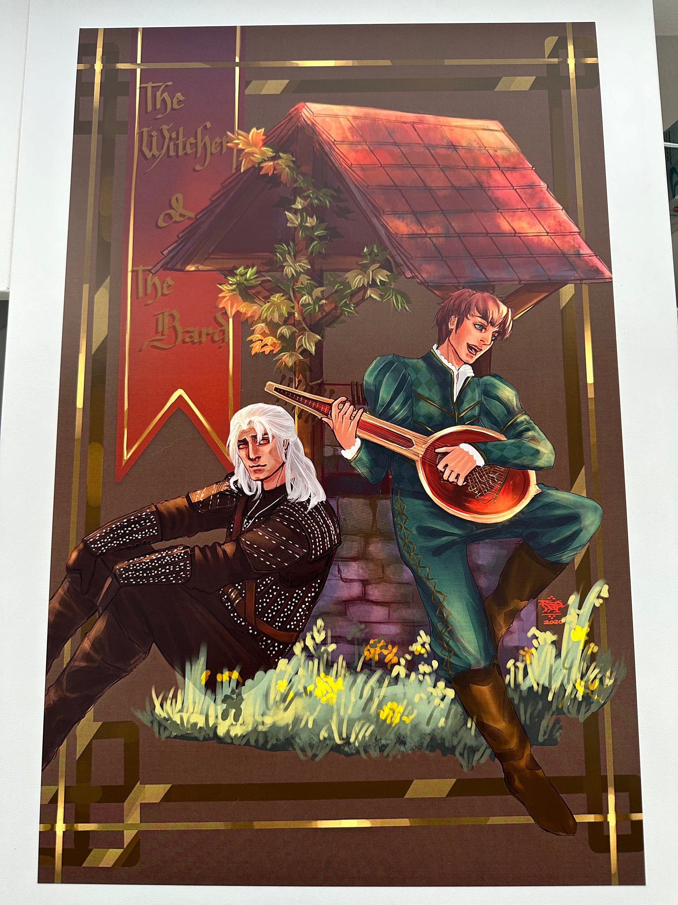 The Witcher, Geralt and Jaskier Fanart 11x17 Satin Finish on Heavy Card ...