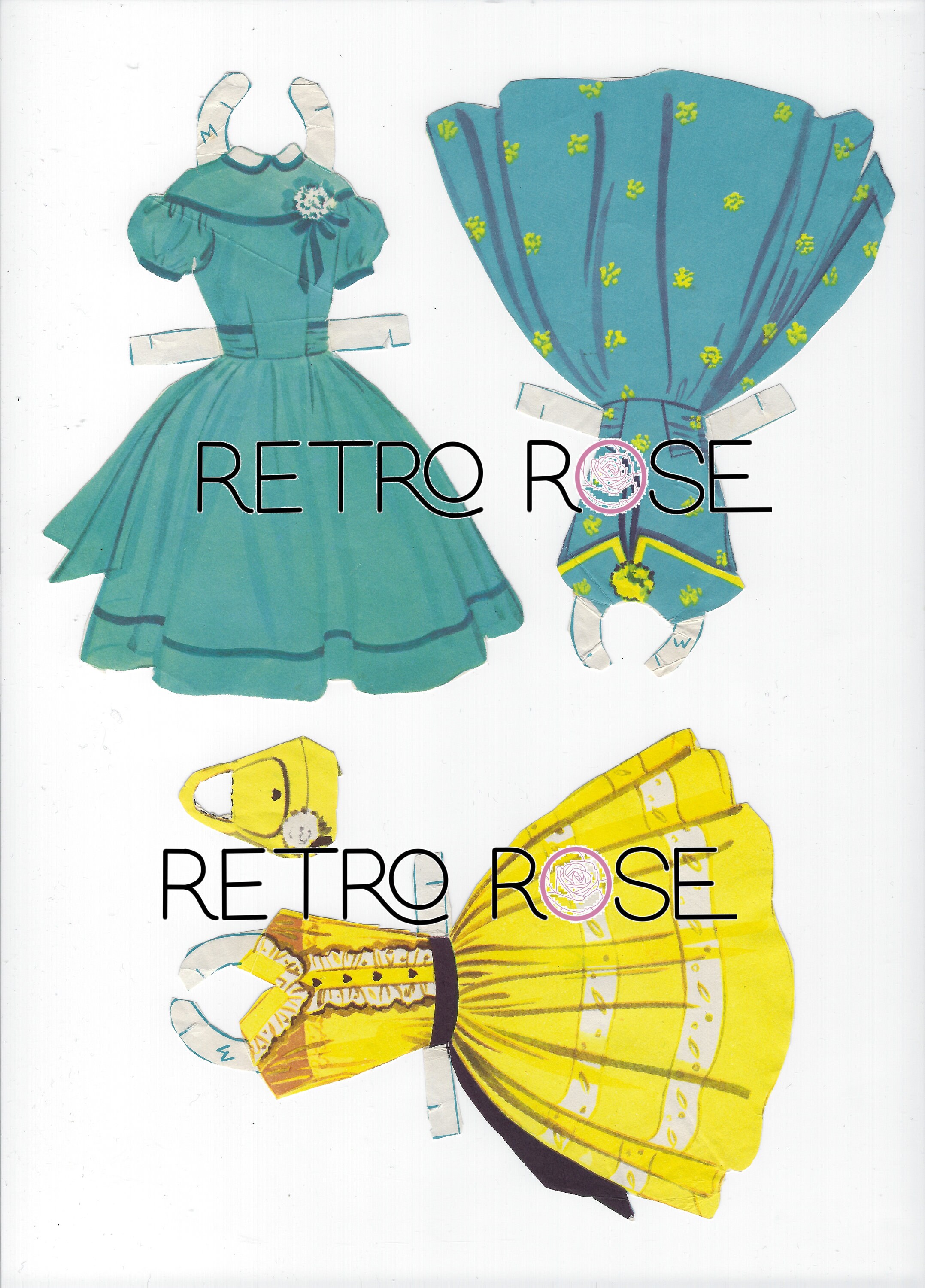 Paper Dolls Lynette and Maureen With 1960's Wardrobe - Etsy