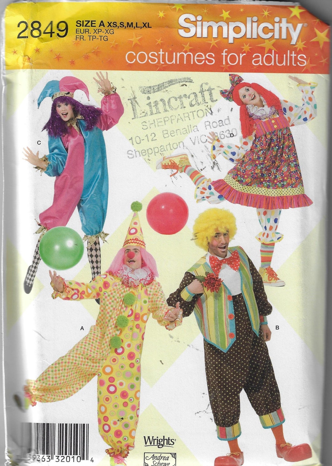Costume Dress up Cosplay Adult's Clown, Rag Doll, Jester Unisex Outfit ...