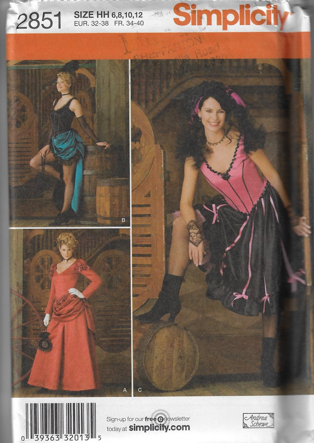 Cosplay Costume Saloon Girl, Dancer, Western Movie Woman Sewing Pattern ...