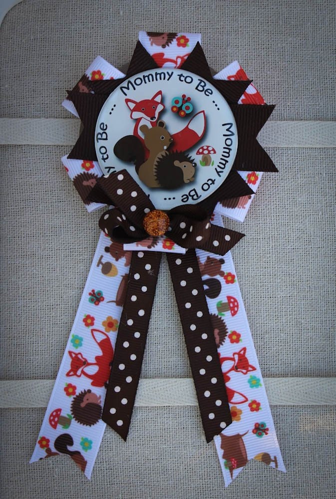 Mini Sized Woodland Mommy to Be Pin, Woodland Baby Shower Pin, Woodland ...