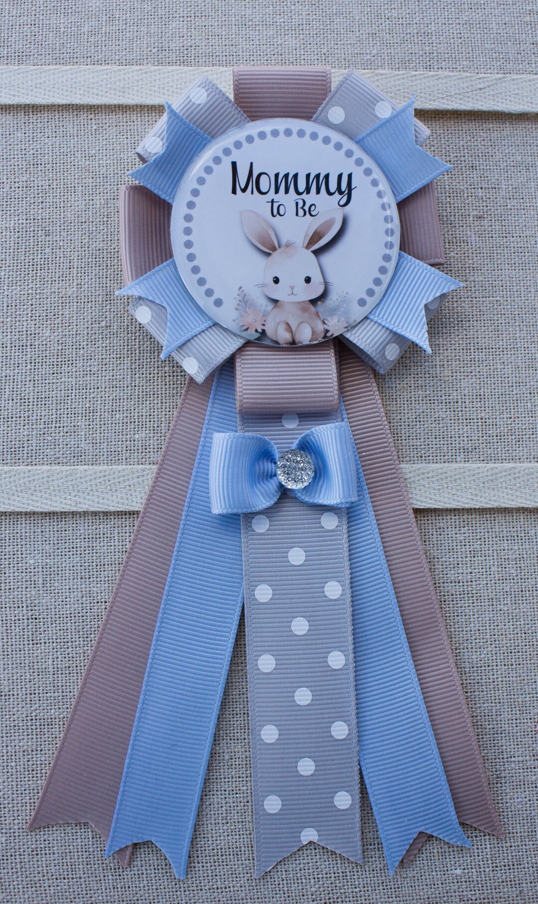 Mini Sized Bunny Rabbit Baby Shower Corsage, Bunny Shower, Baby Boy ...