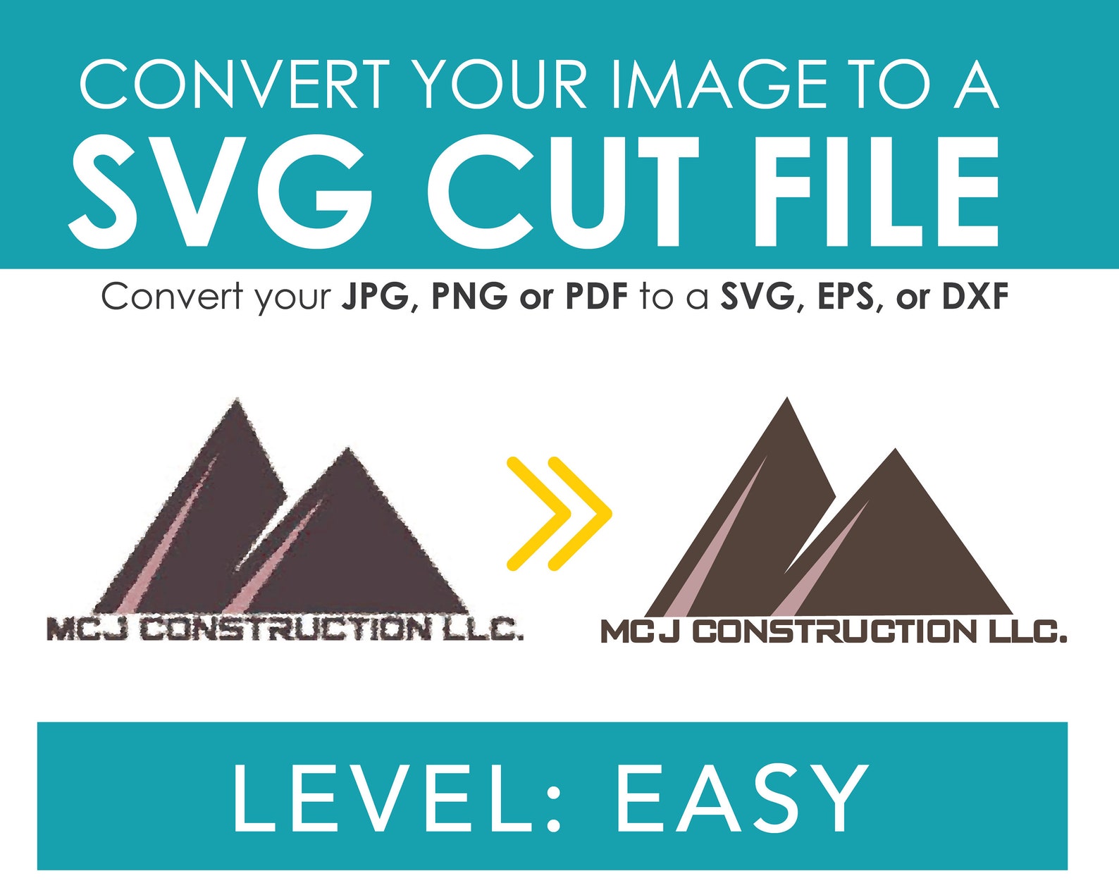 Convert File to SVG Level: EASY Vector File Creator Image - Etsy