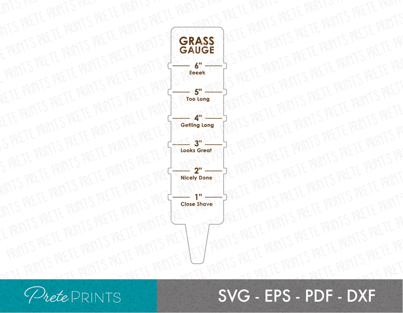 Grass Gauge SVG - Fathers Day Svg, Gardening Cut File, Grass Cut File, Lawn Gauge Svg, Gift for ...