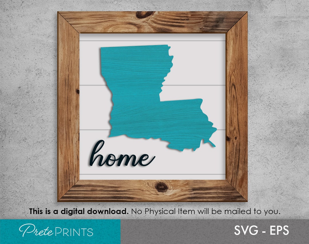 Home State Sign SVG - Laser Cut Wood Sign, Glowforge Cut Files, All ...