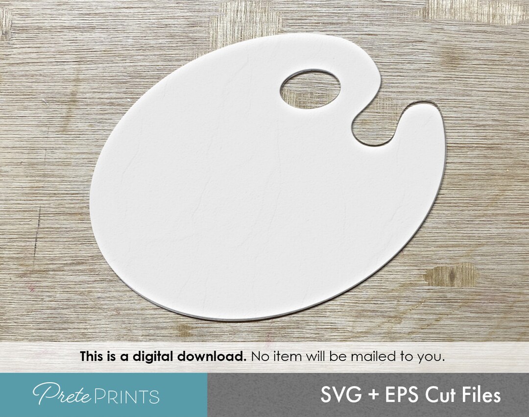 Painting Palette SVG - Artist's Palette Cut File, Glowforge Svg ...