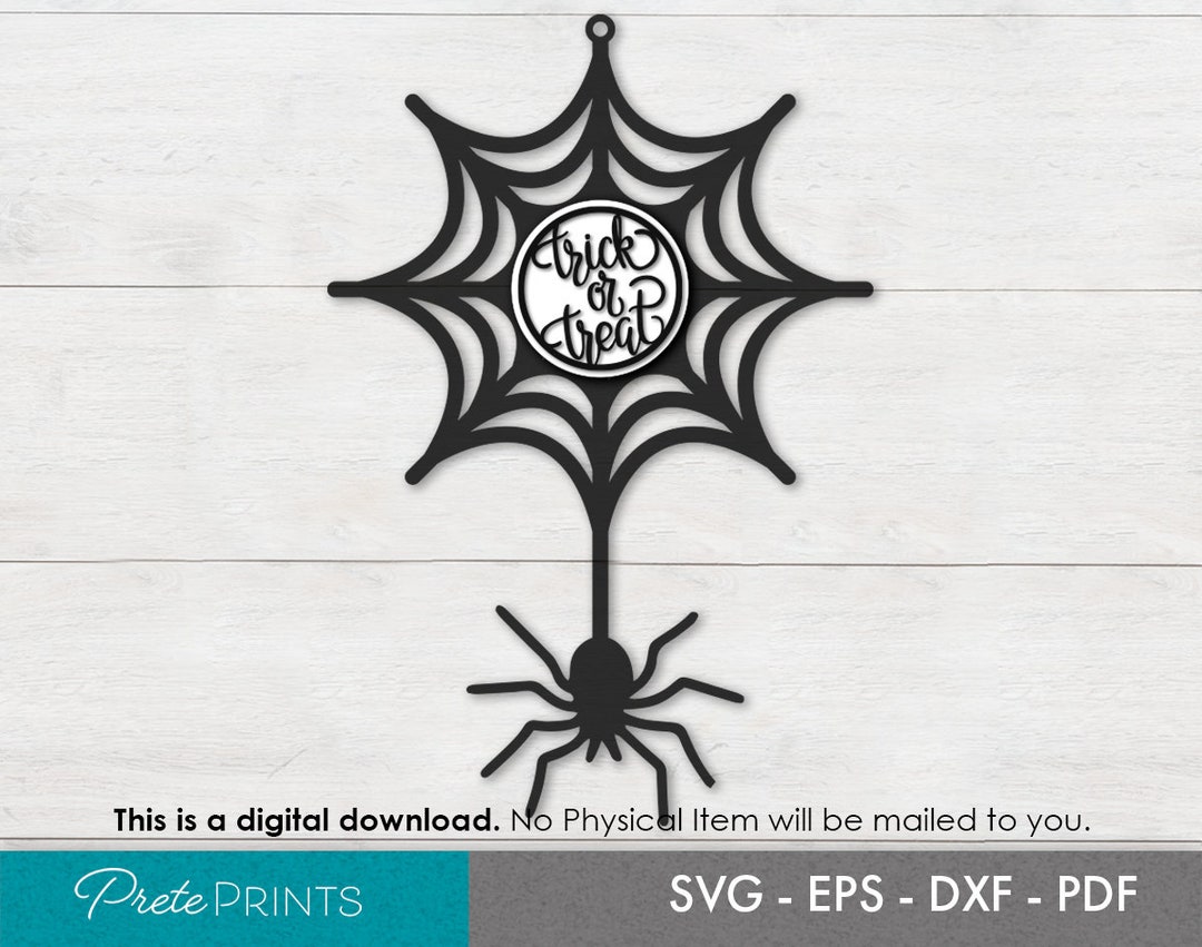 Spider Web Sign - Halloween Sign SVG, Welcome Sign SVG, Laser Cut Sign ...