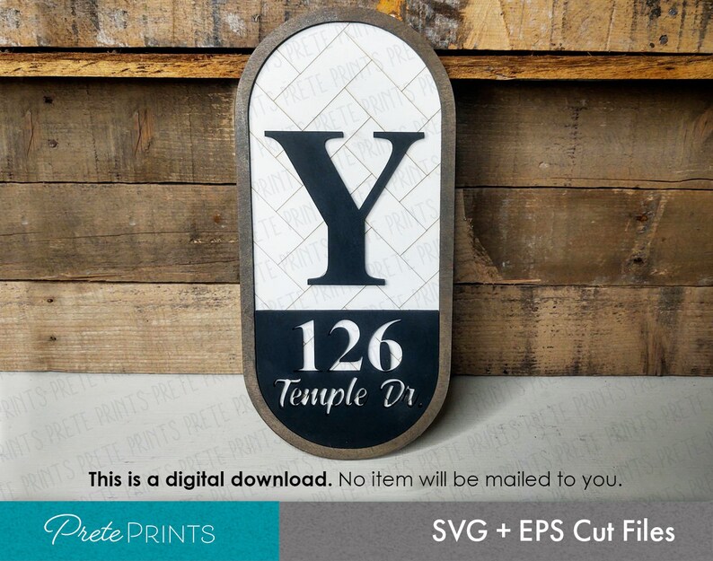 Home Address Sign SVG Digital Download House Number Sign - Etsy