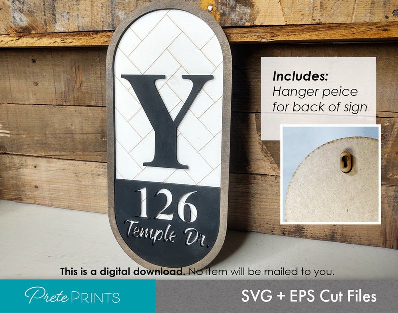 Home Address Sign SVG Digital Download House Number Sign - Etsy