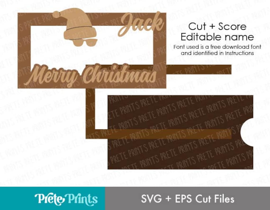 Christmas Money Holder SVG - Digital Download, Cash Holder Svg ...
