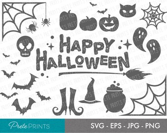 Halloween Elements Svg | Etsy