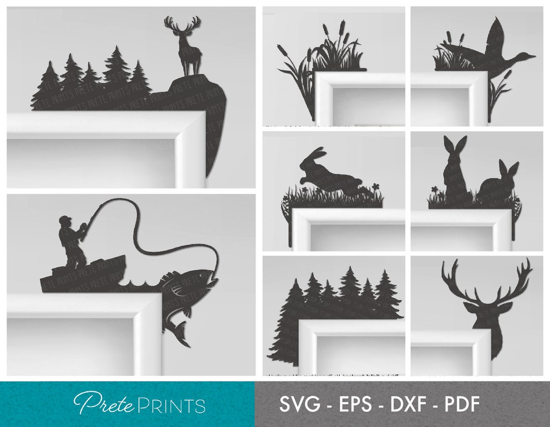 Hunting Door Trim Bundle - Door Corners, Deer Hunting SVG, Fishing SVG ...