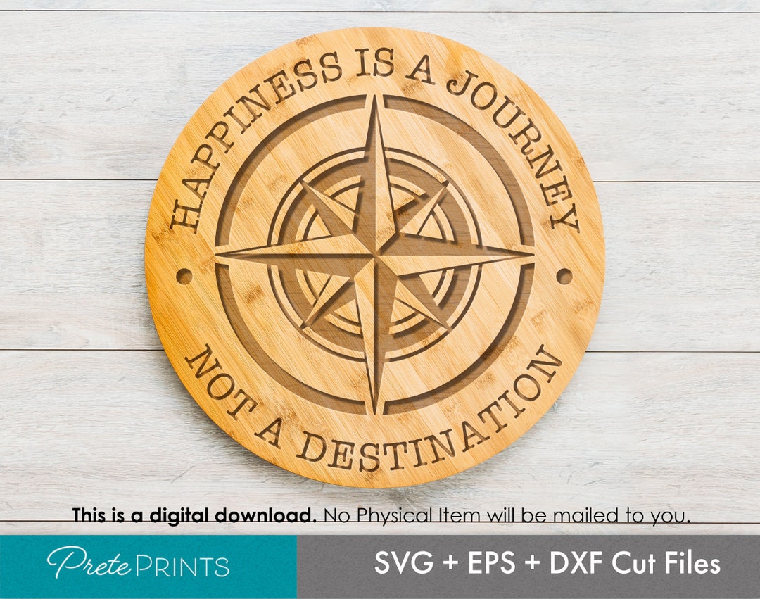 CNC Wall Sign - CNC Router Cut File, DXF Wood Cut File, Round Wood Sign ...