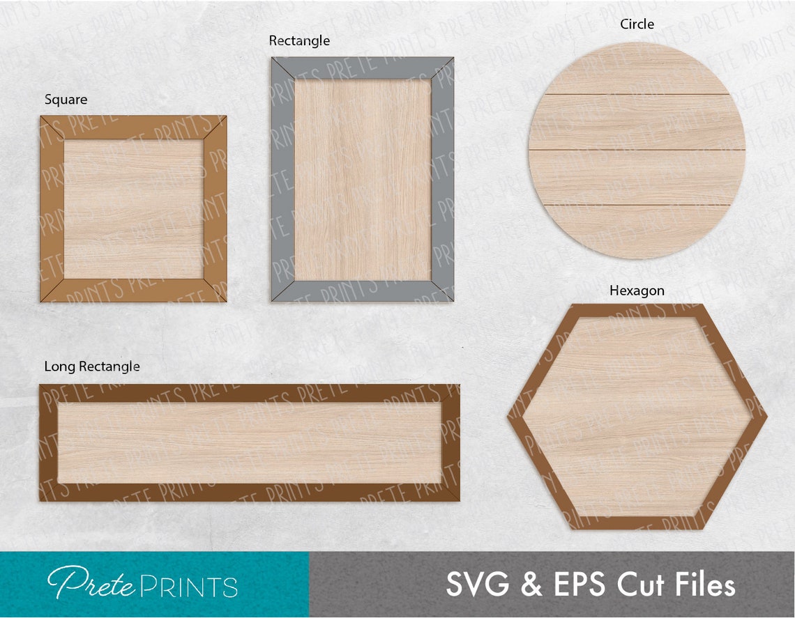 Wood Frame Svg for Glowforge Wood Sign Frame Svg Laser Cut | Etsy
