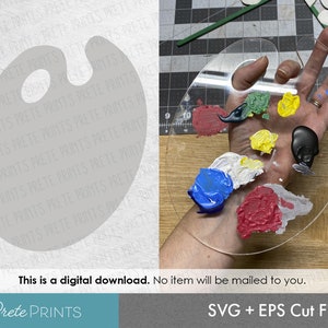 Painting Palette SVG - Artist's Palette Cut File, Glowforge Svg ...