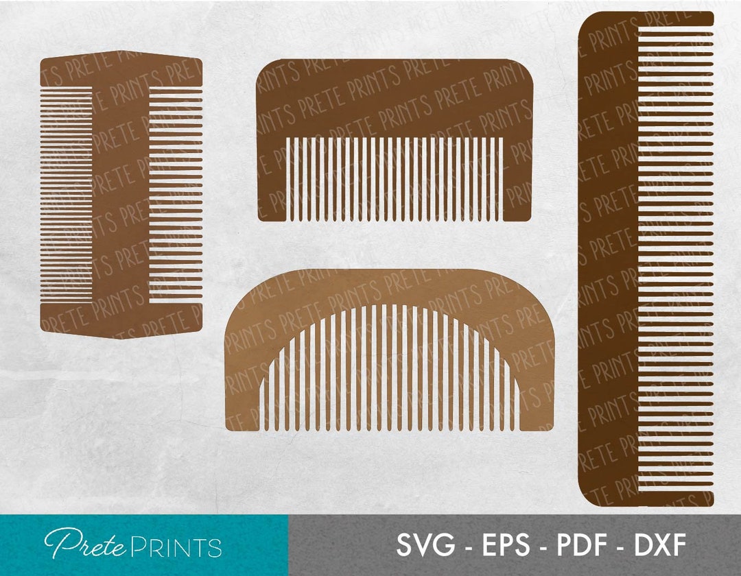 Beard Comb Cut File - Laser Cut Comb SVG, Glowforge Comb SVG, Glowforge ...
