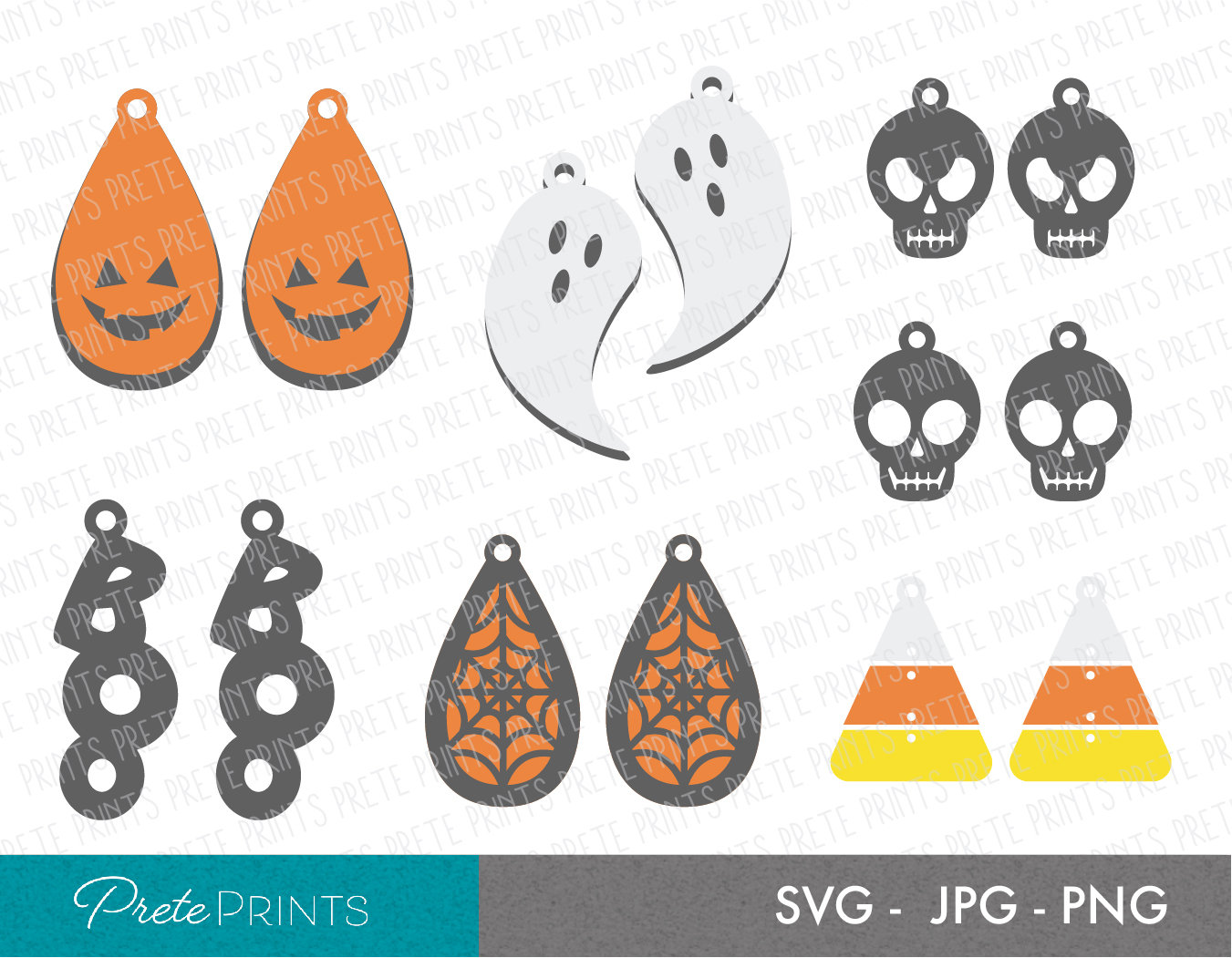 Halloween Earrings SVG Bundle DIY Halloween Earrings Svg - Etsy