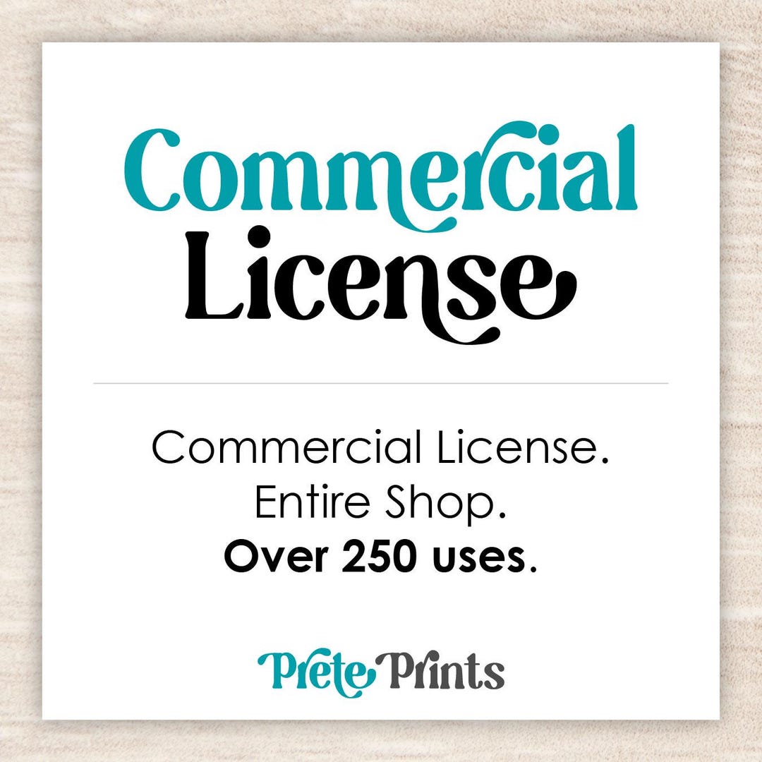 Basic Commercial License for Entire Shop - Commercial Use of SVG Files ...