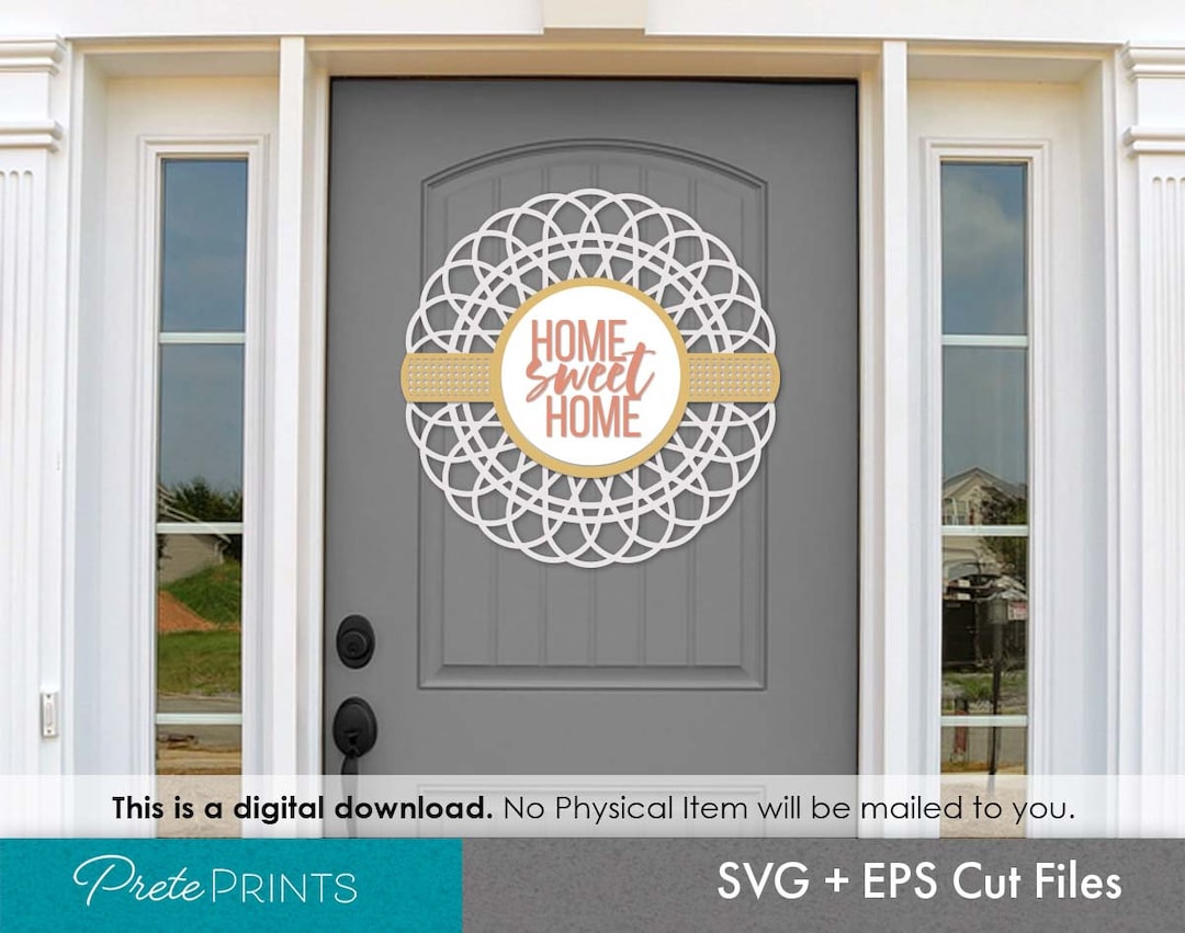 Interchangeable Boho Welcome Sign - Home Sweet Home Sign, Round Wood ...