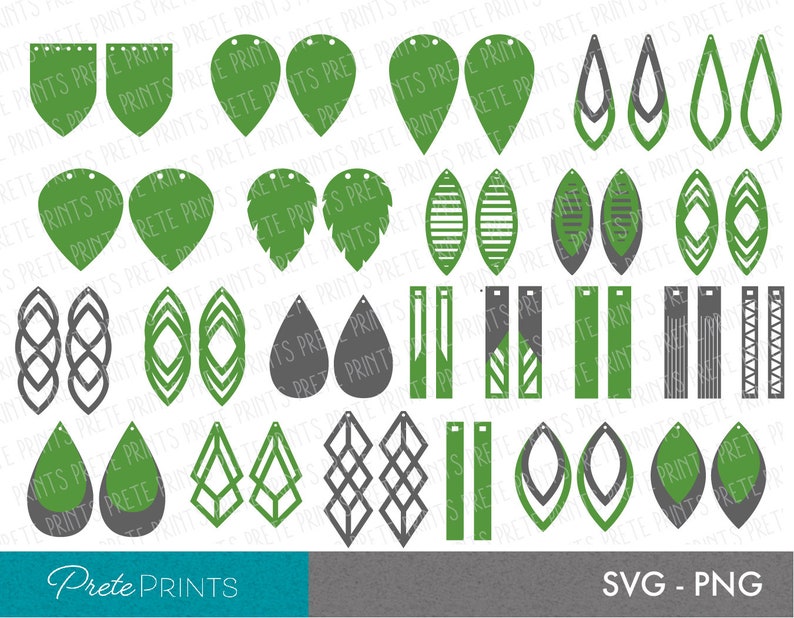 Earrings SVG Bundle - Earring SVG Cricut, SVG Earring Template, Earring ...