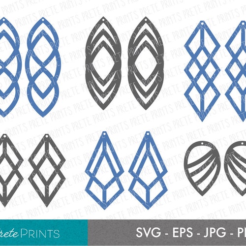 Earrings Bundle Svg Eps Jpg Png Earring SVG Bundle - Etsy