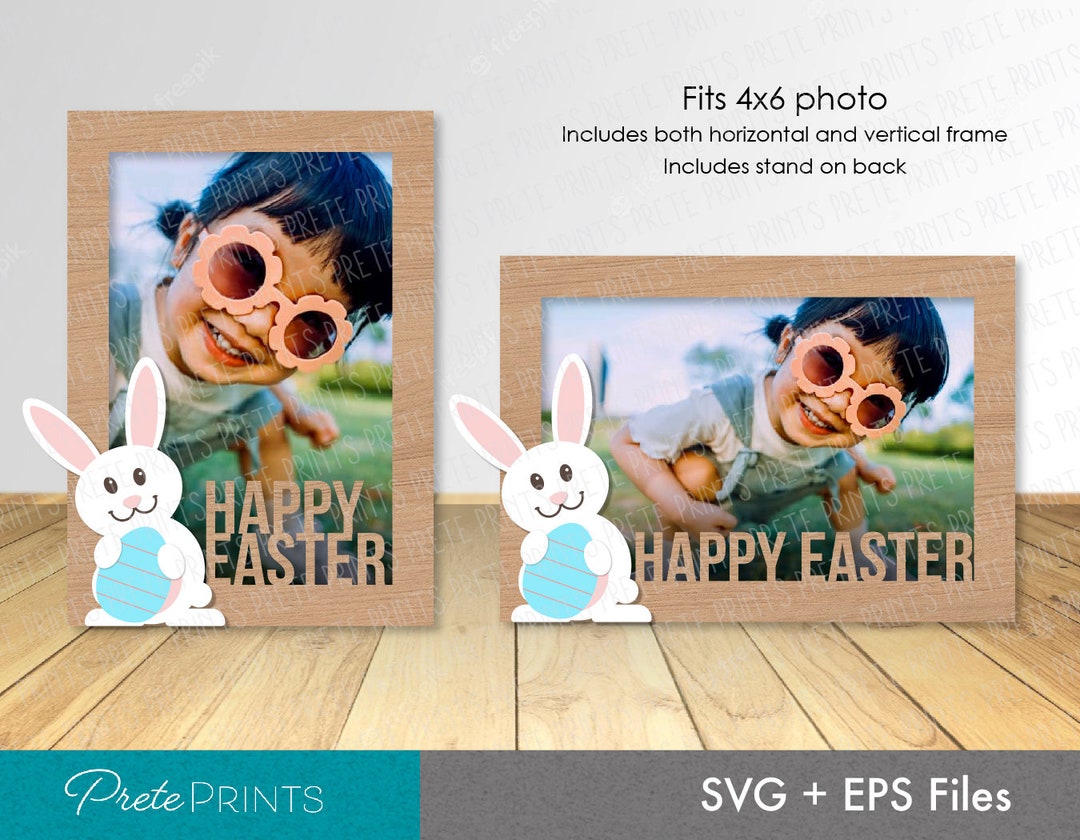 Easter Picture Frame Svg - 4x6 Picture Frame, Laser Cut Frame SVG ...
