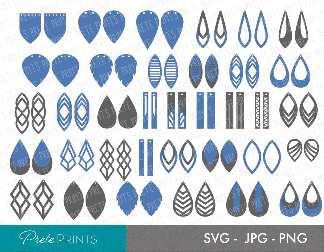 Earrings SVG Bundle - Earring SVG Cricut, SVG Earring Template, Earring ...