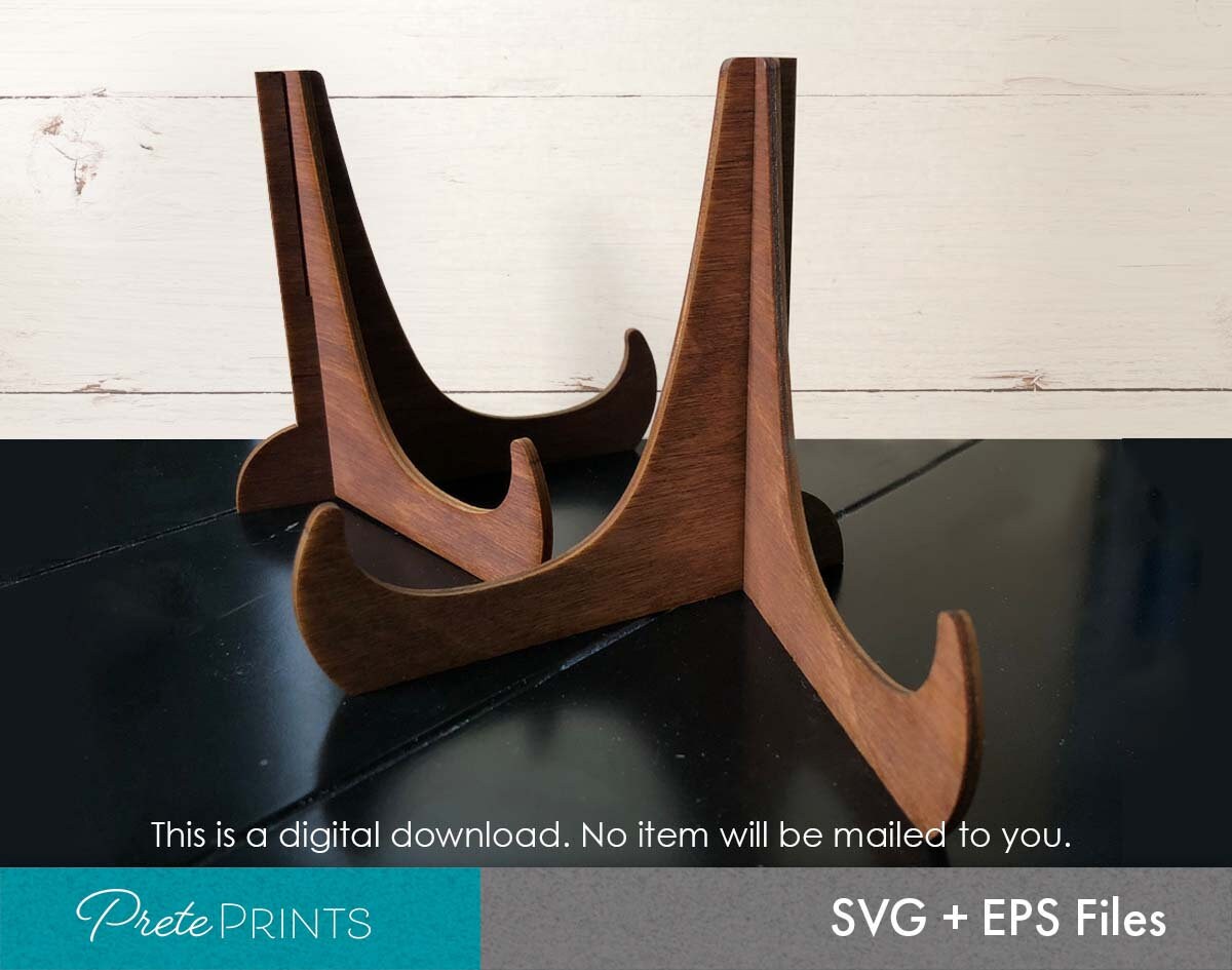 Laser Cut Easel Display Stand SVG File for Glowforge | Etsy Canada