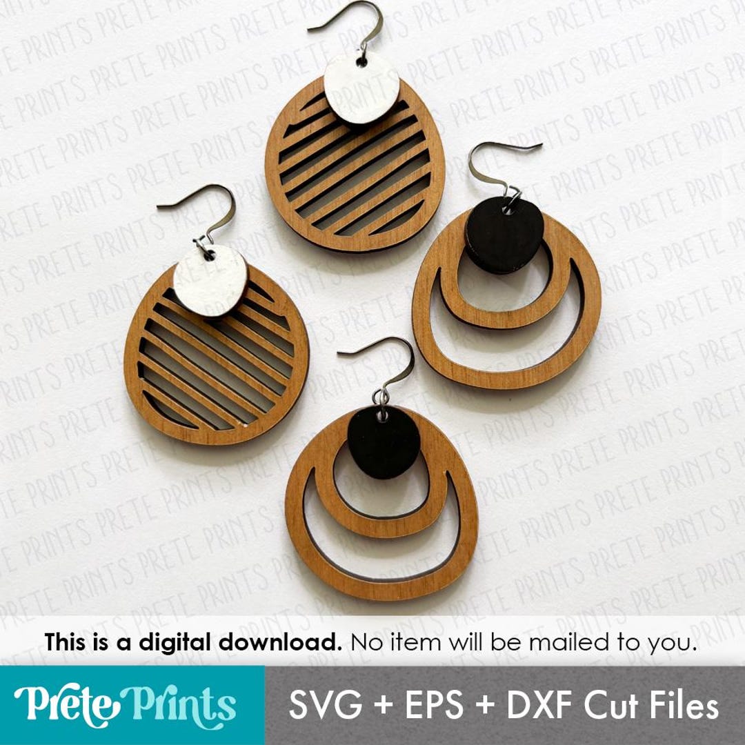 Boho Earrings SVG - Digital Download, Glowforge Earring SVG, Laser Cut ...