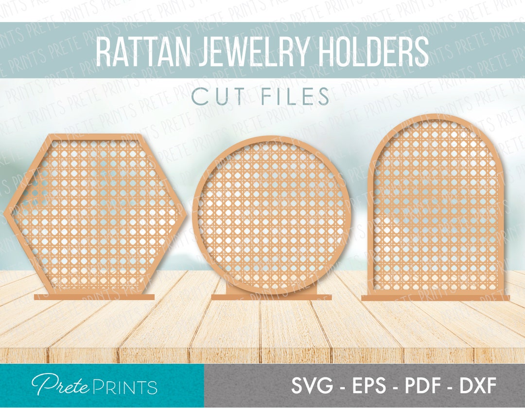 Jewelry Stand SVG - Rattan Earring Holder, Jewelry Holder SVG ...