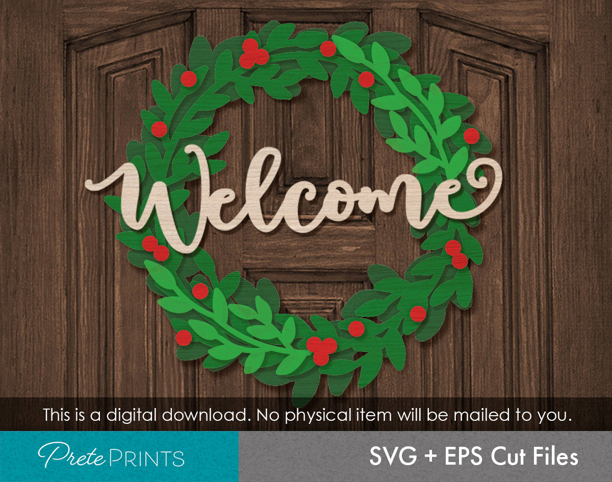 Christmas Wreath Door Sign at Anna Octoman blog