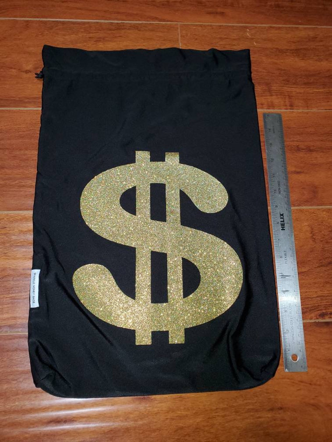 Black Gold Sparkly Shiny Glitter Money Dollar Sign Entertainer - Etsy