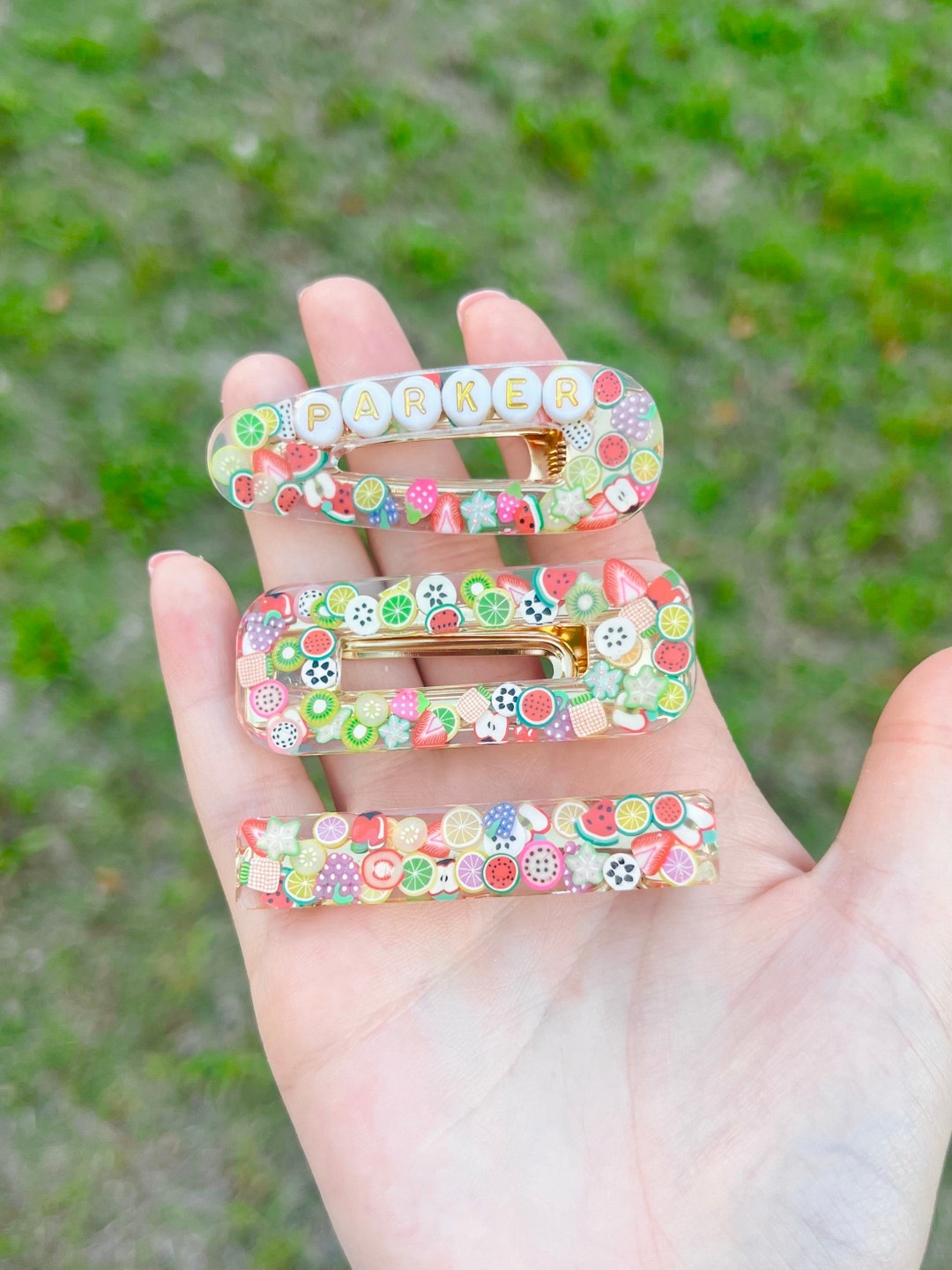 Fruit Slice Hair Clips for Girls, Personalized Custom Hair Clips for ...