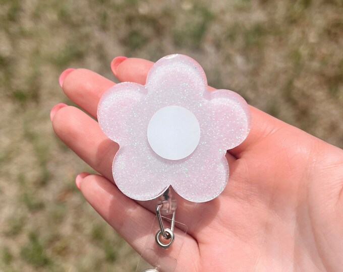 Pink Flower Badge Reel, Summer Badge Reel, Nurse Badge Reel - Etsy