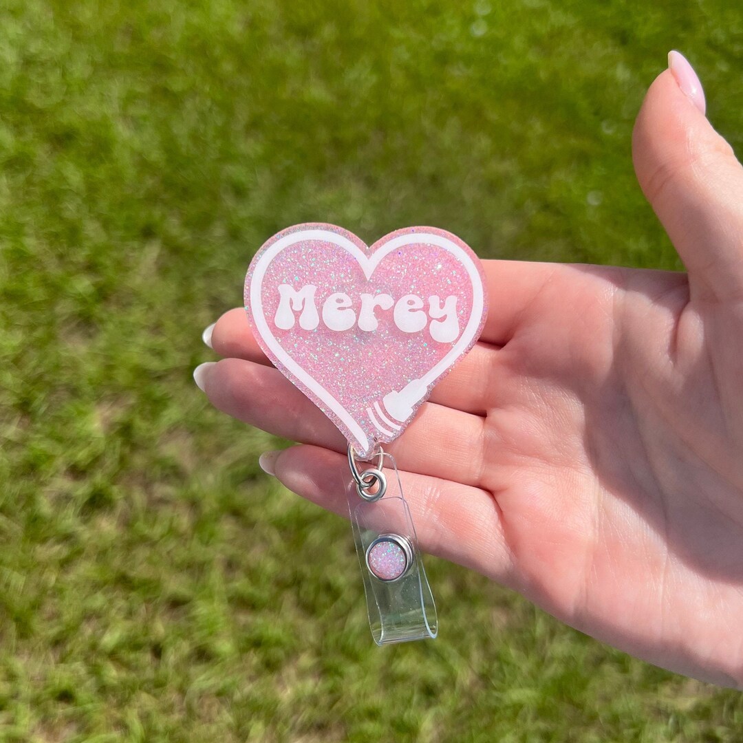 Ultrasound Probe Heart Badge Reel, Heart Badge Reel, Ultrasound Tech ...